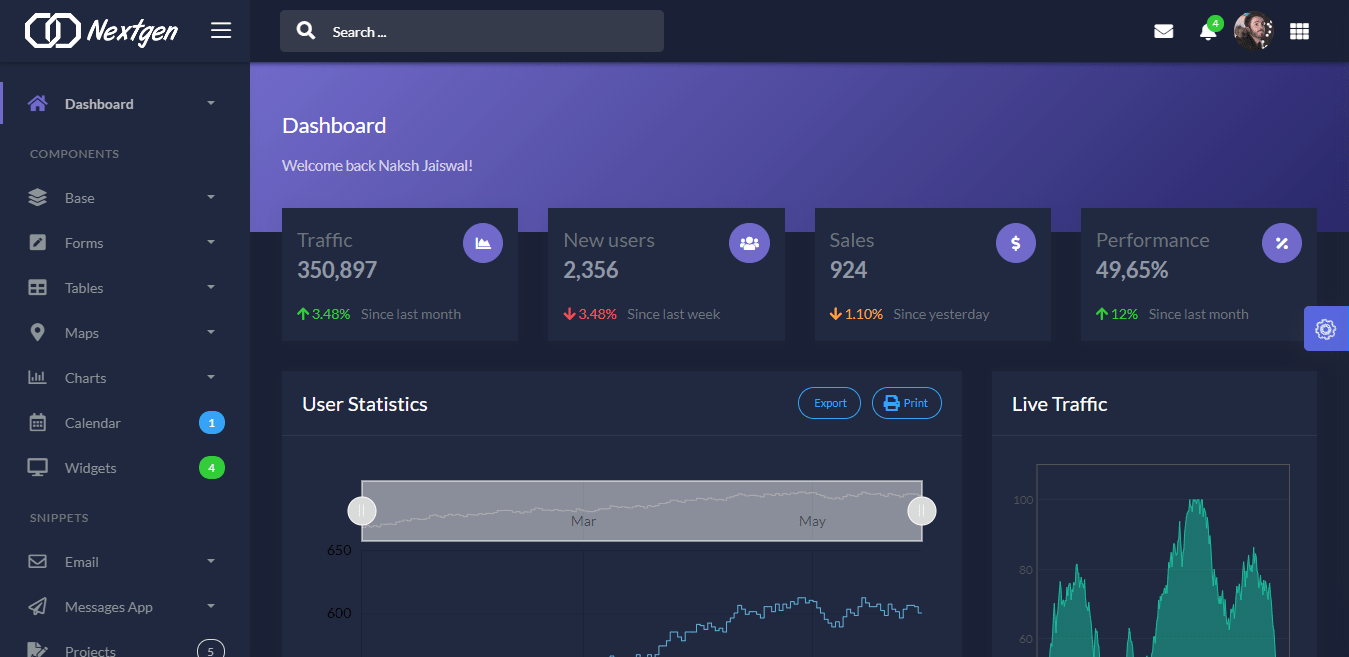 Nextgen - Bootstrap 4 Admin Dashboard